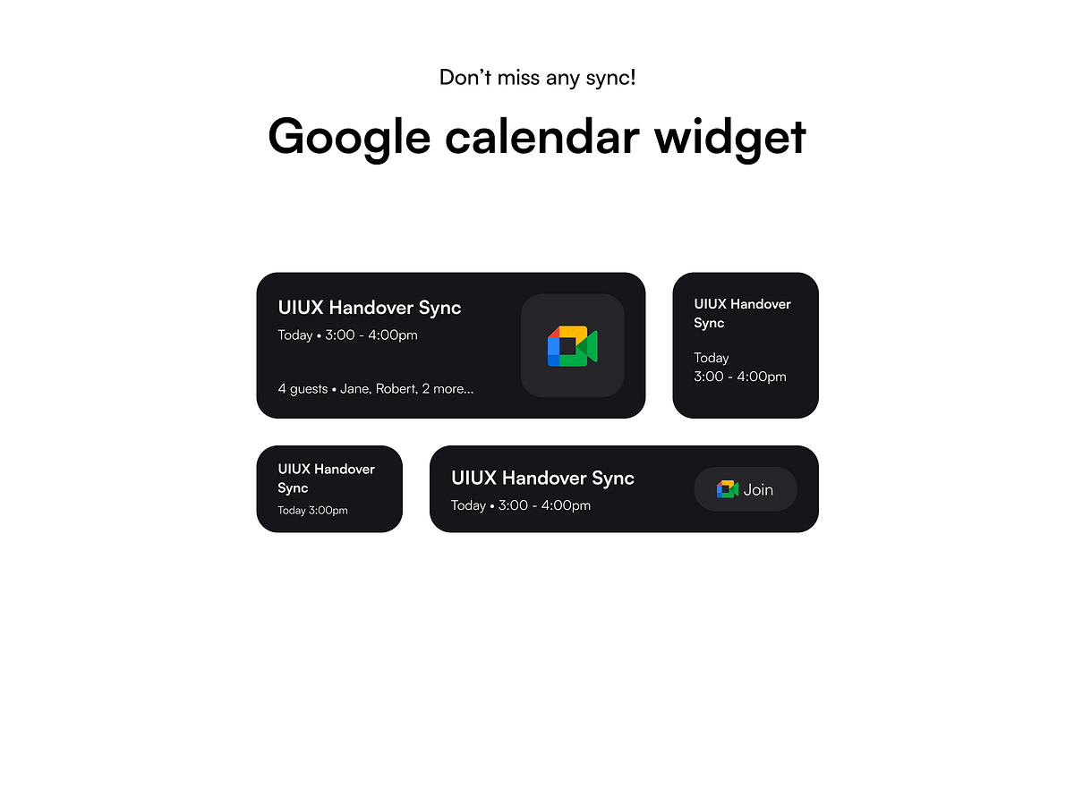 Google calendar widget by Prasetyo Budi Utomo on Dribbble
