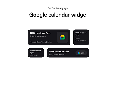 Google calendar widget by Prasetyo Budi Utomo on Dribbble