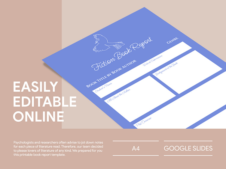 Printable Book Report Free Google Docs Template by Free Google Docs ...