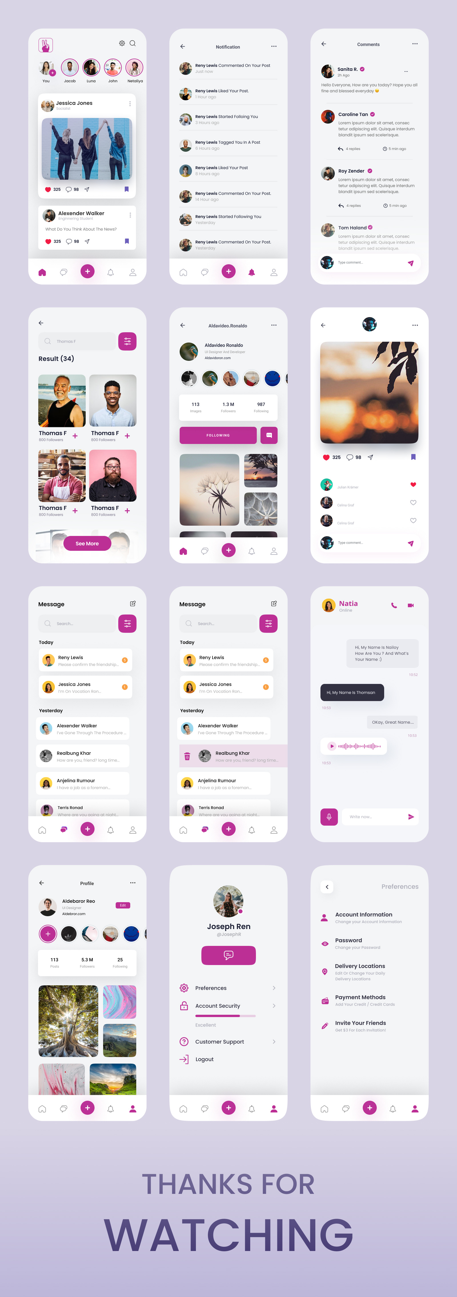 Vechat - Social Media Mobile App by Rifat Hossain on Dribbble