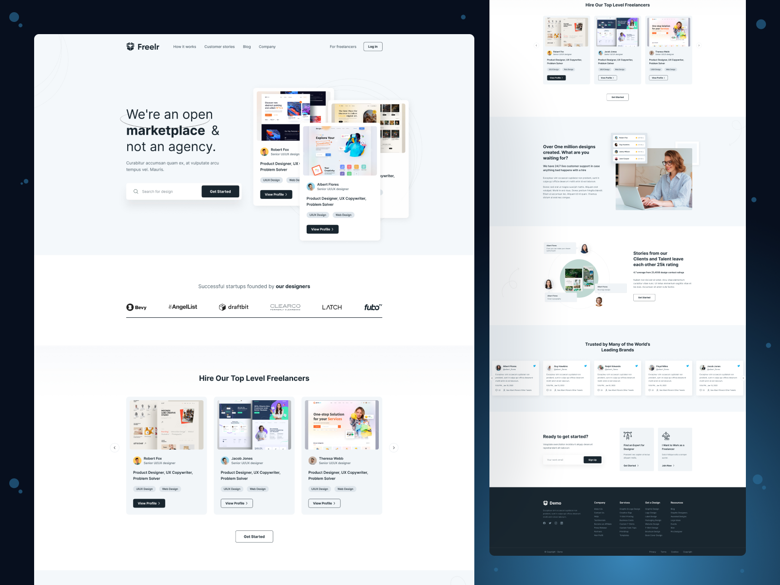 Freelr - Freelancer Portfolio Landing Page by Rifat Hossain on Dribbble
