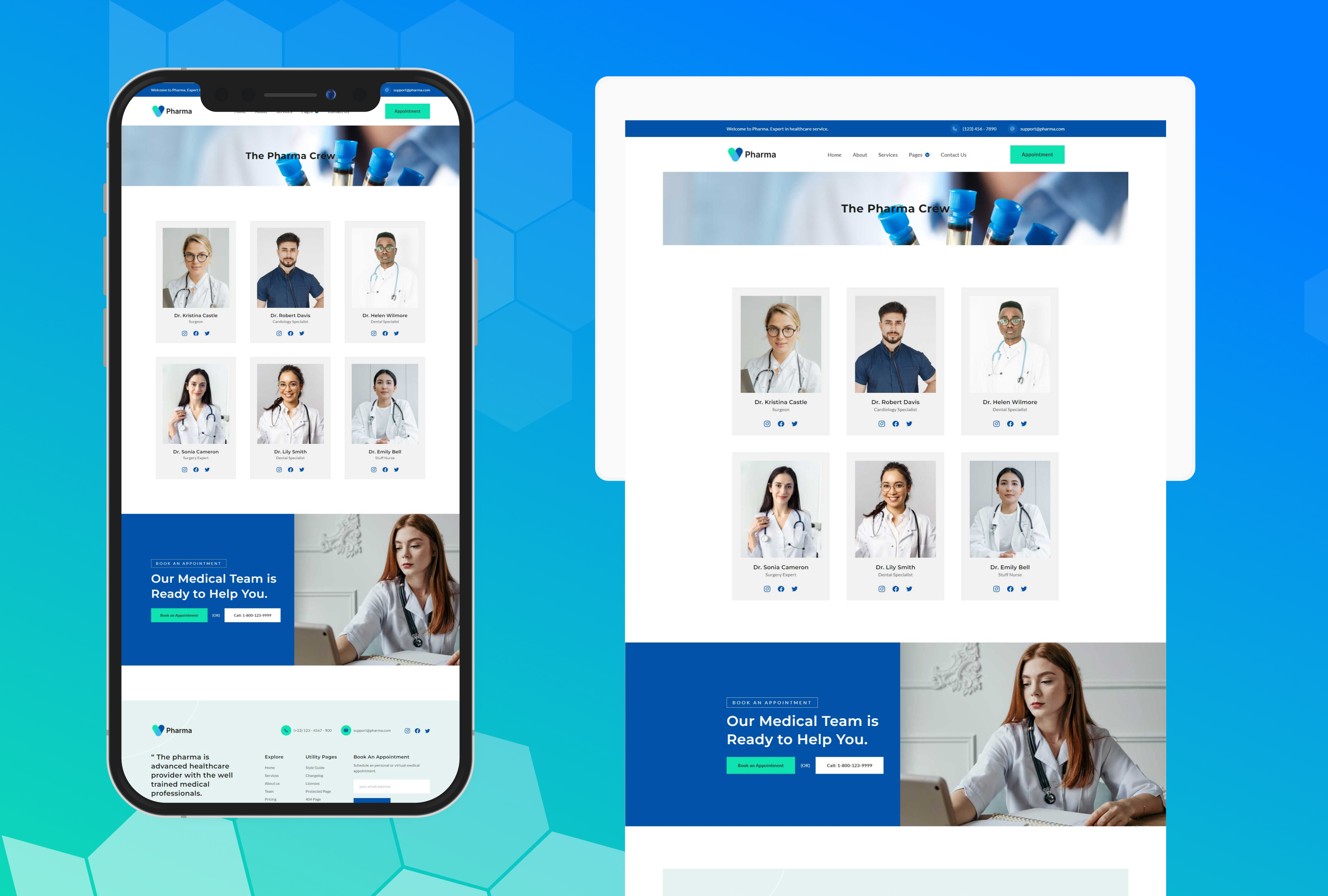 Premium Best Doctor Webflow Website Template Design by VictorFlow on ...