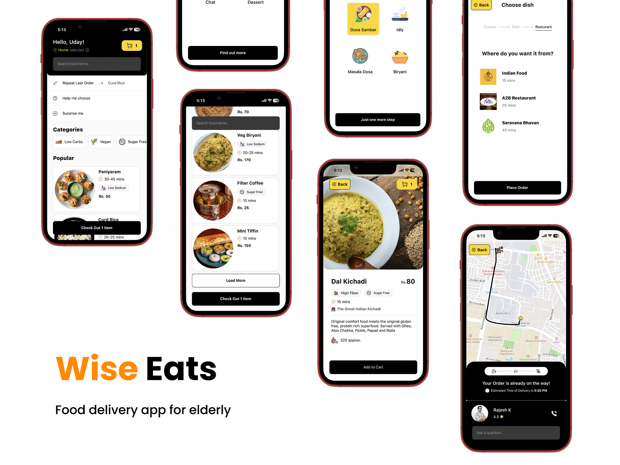 Food Delivery app for Elderly - Wise Eats by Pragathesh Ravi on Dribbble