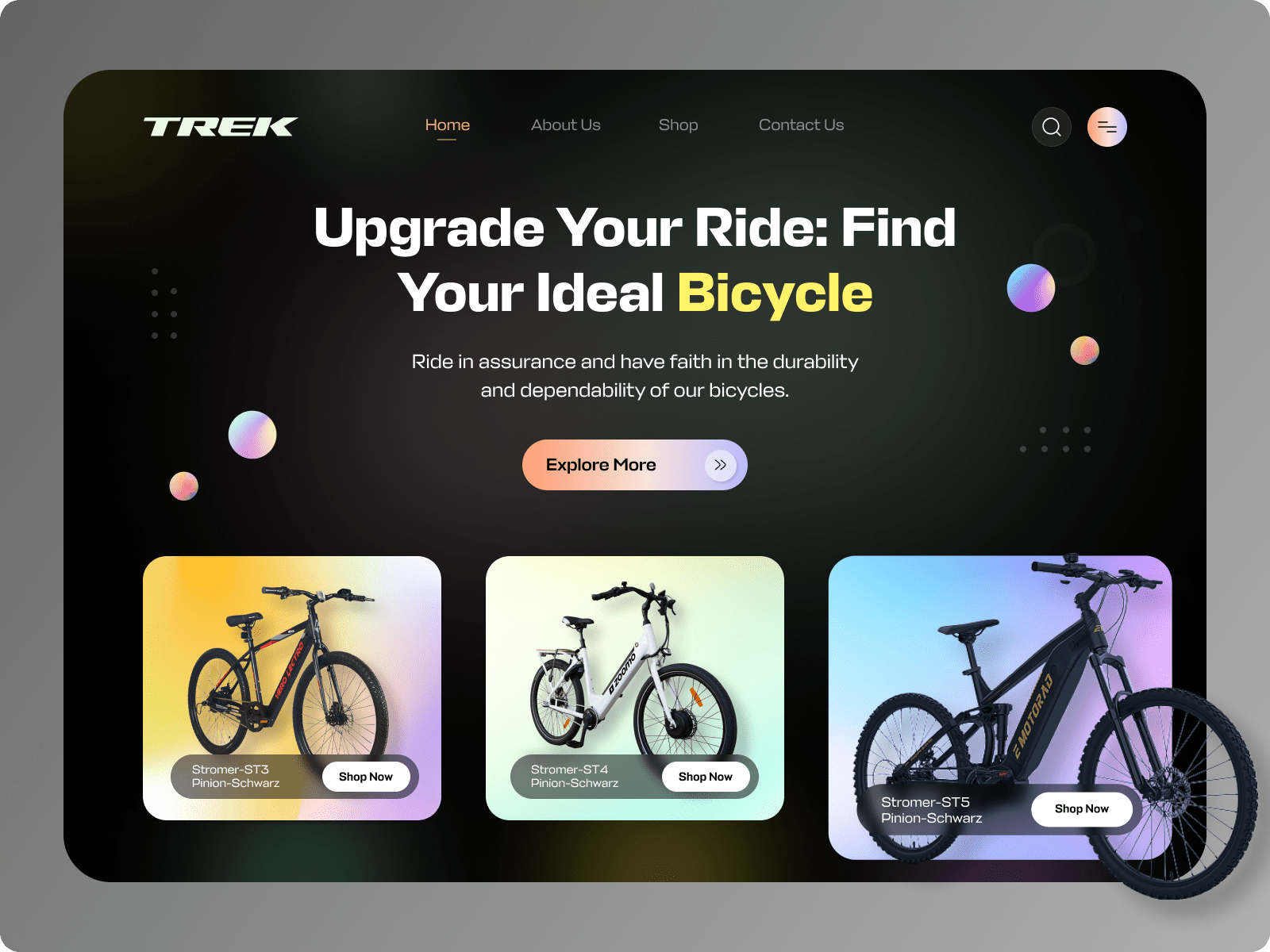 Bicycle Store Landing Page UI Design by JP CODE & STUDIO Company on Dribbble
