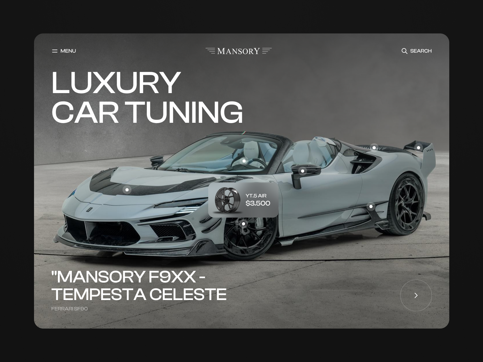 Mansory home page redesign by Maksim ⚡ on Dribbble