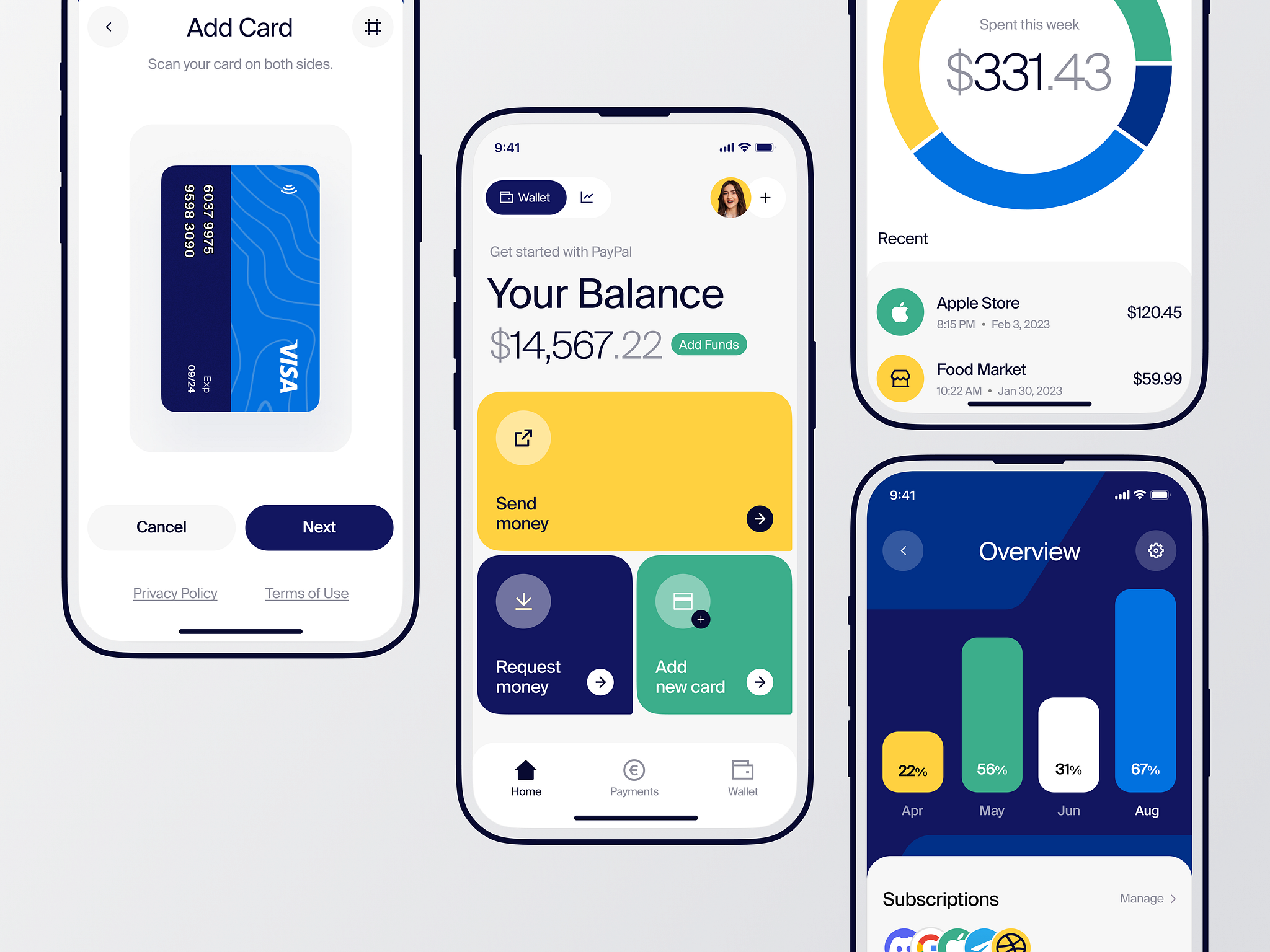 Paypal - Mobile App UI Concept by Lay – UX/UI and branding on Dribbble