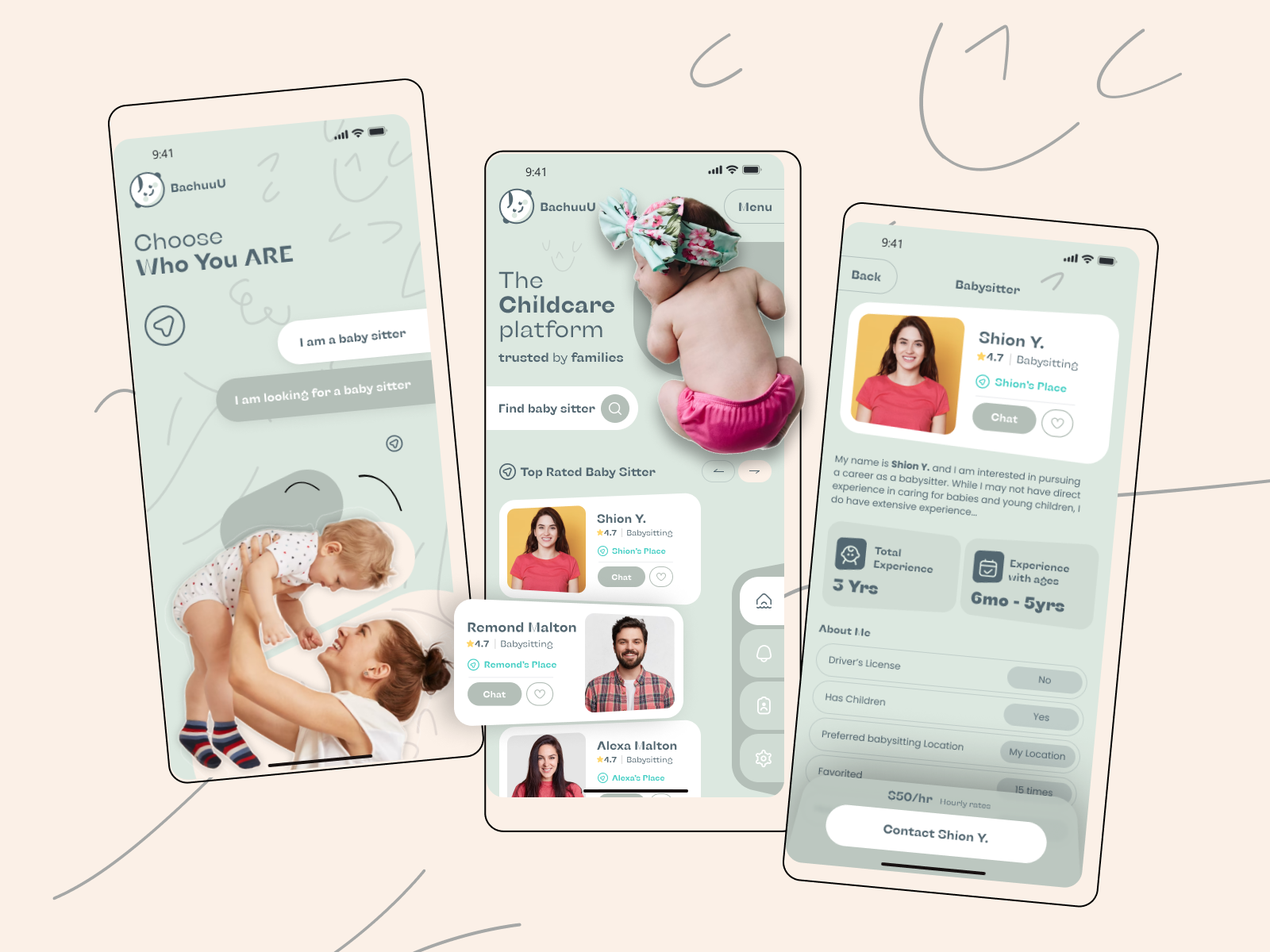 Babysitter and Nannies App Design by Master Creationz -Global UI UX Design Studio on Dribbble