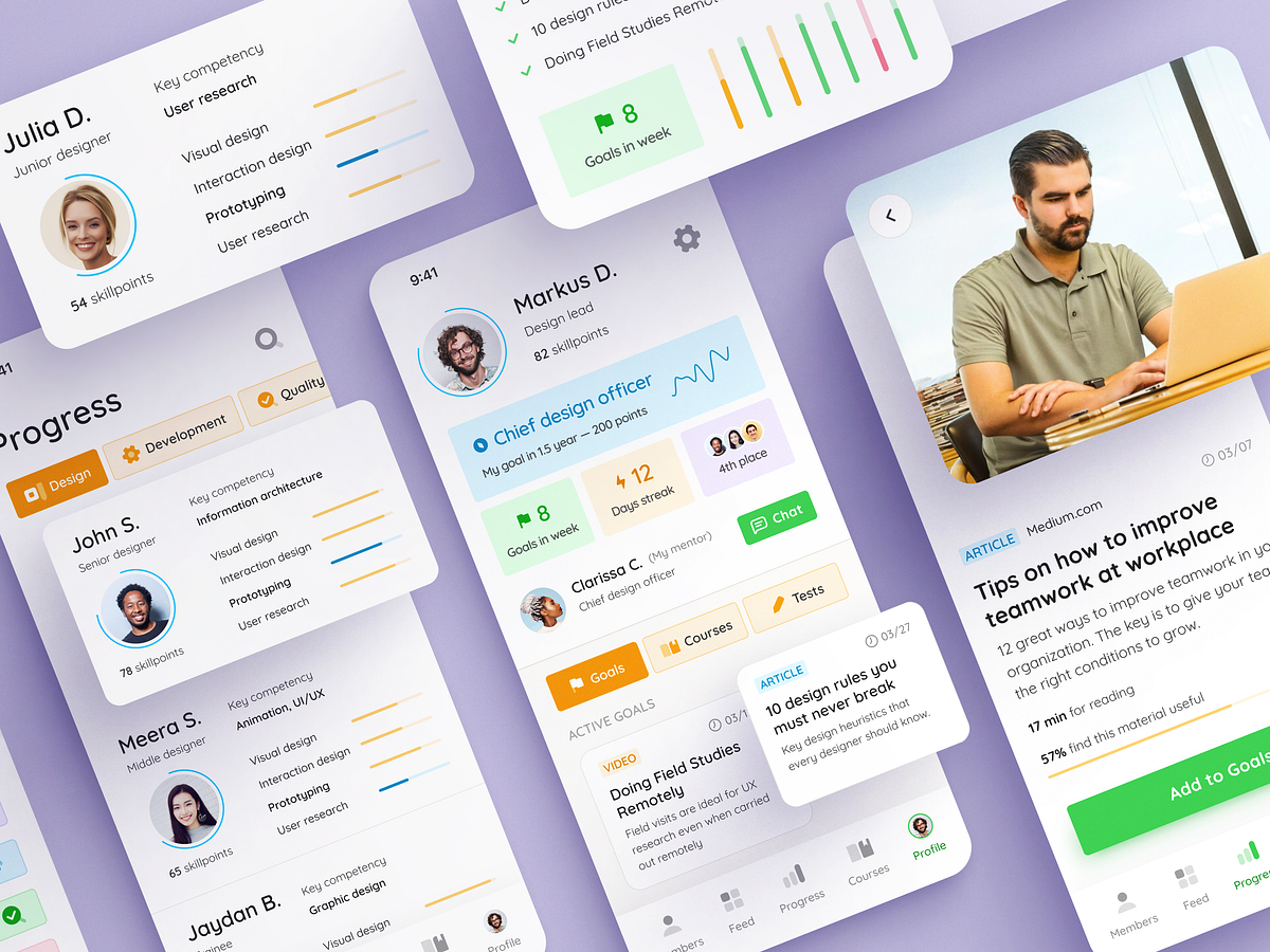Staff Education Mobile App design: iOS Android ux ui designer by Ramotion on Dribbble