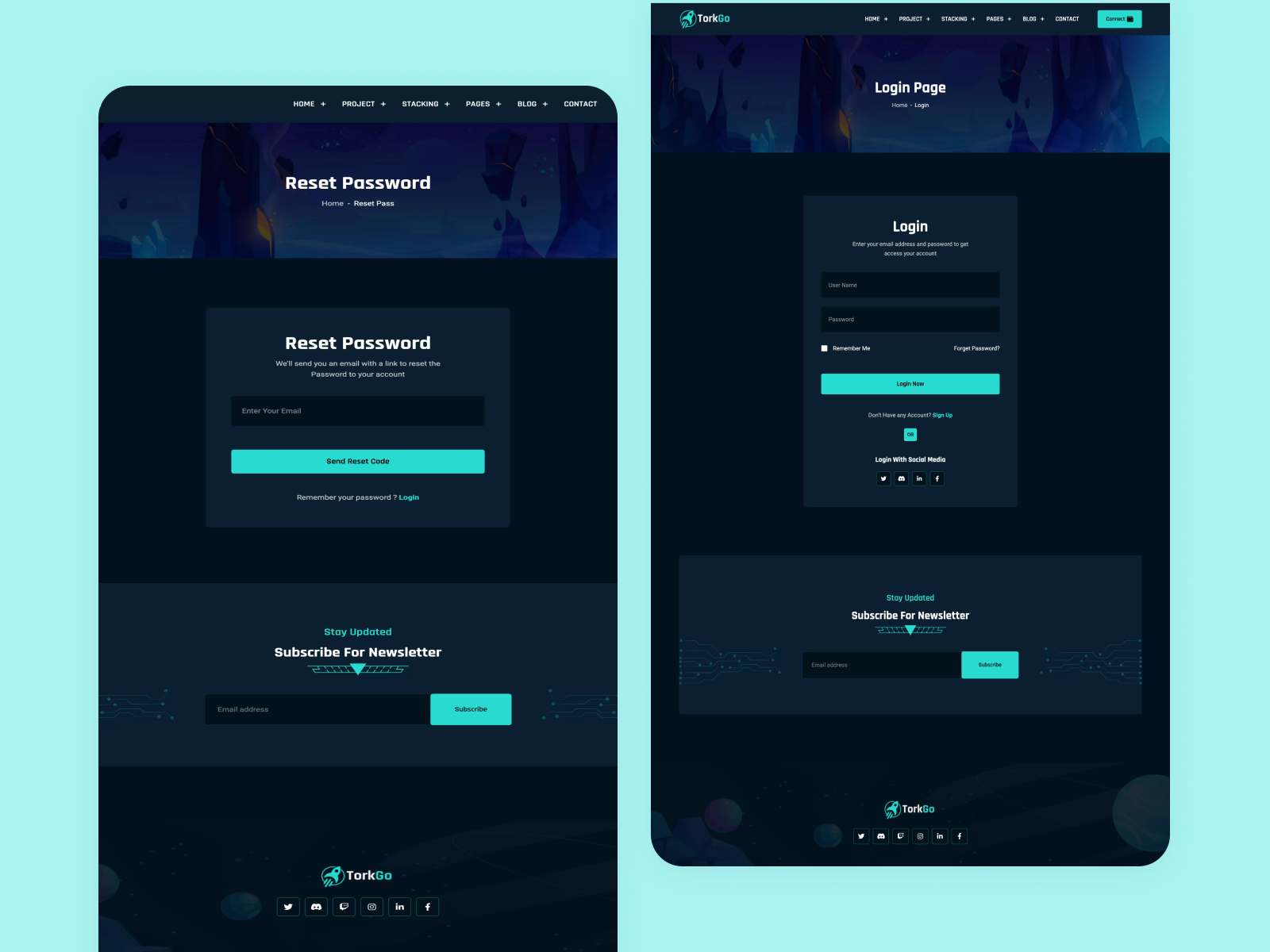 Metaverse Web3 TorkGo Blockchain login page by The Tork on Dribbble