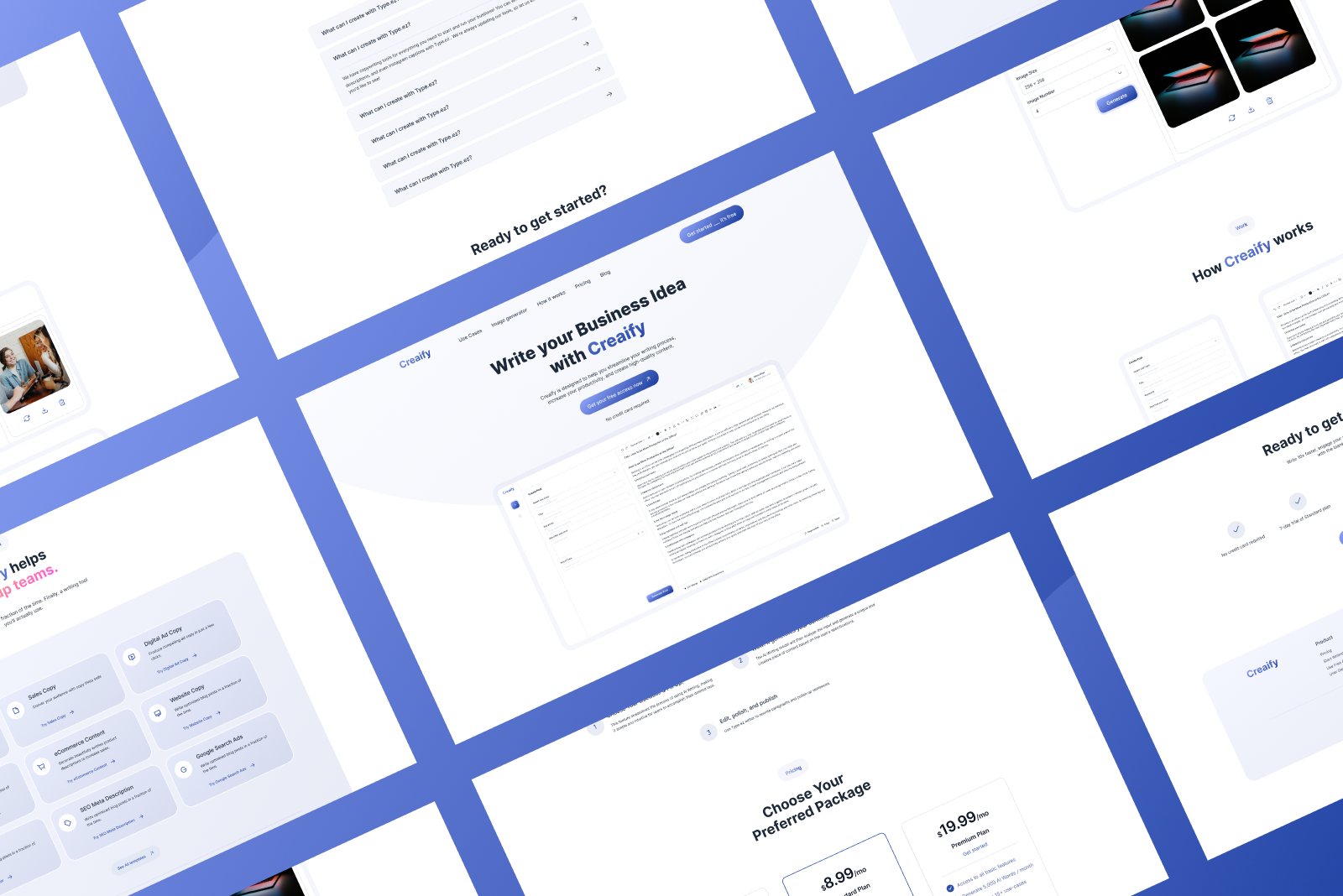 Creaify Landing Page Design by Qtec Solution Limited - Software Development & UI/UX Design ...