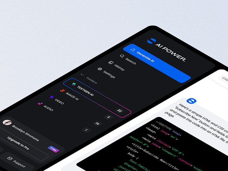 AI POWER. All-in-One AI Content Generation Platform by Artyom Komlev on ... AI POWER. All-in-One AI Content Generation Platform by Artyom Komlev on ...