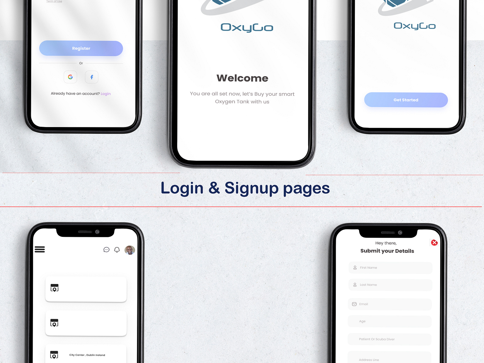 OxyGo- Smart oxygen tank UI/UX design by Avanish Singh on Dribbble