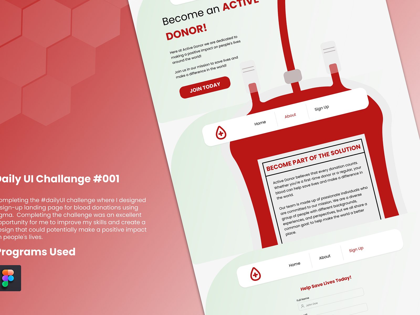 Sign Up Page For Blood Donation Drive dailyui 001 By Nicole On Dribbble sign-up-page-for-blood-donation-drive-dailyui-001-by-nicole-on-dribbble