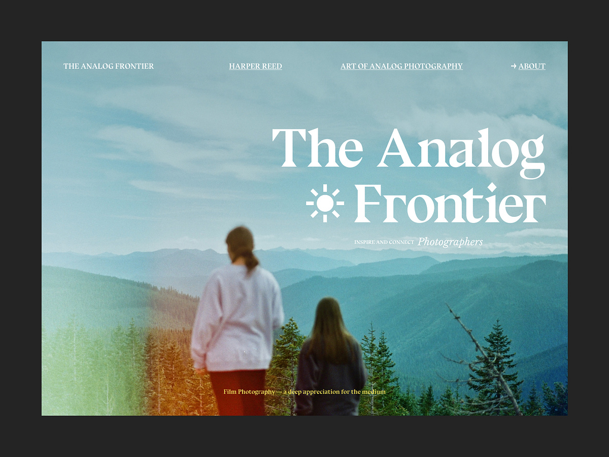 The Analog Frontier website by Daniel Santinhos on Dribbble