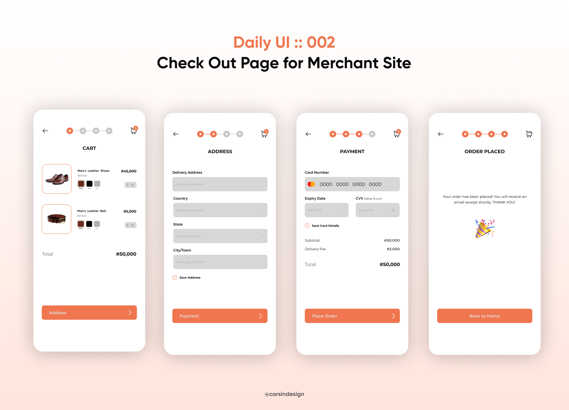 Checkout page Ui design by Francis Adediran on Dribbble
