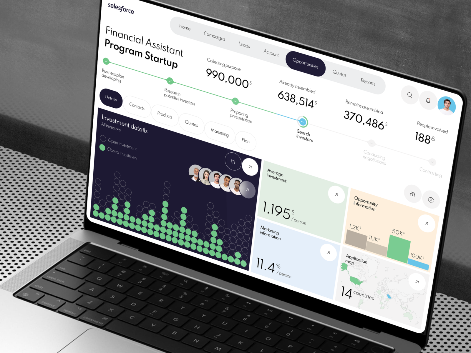 Salesforce Opportunities - Deals in progress by RonDesignLab ⭐️ on Dribbble