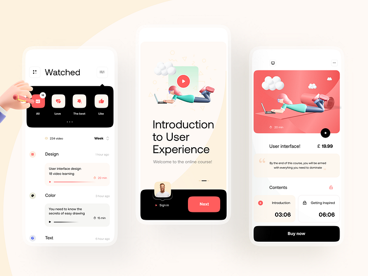 Learning app design by Mehmet Özsoy for Orizon: UI/UX Design Agency on ...