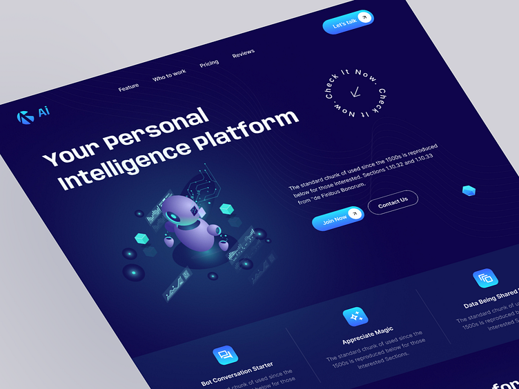Creative AI Landing Page by FalconThought for FalconThought - UX/UI ...