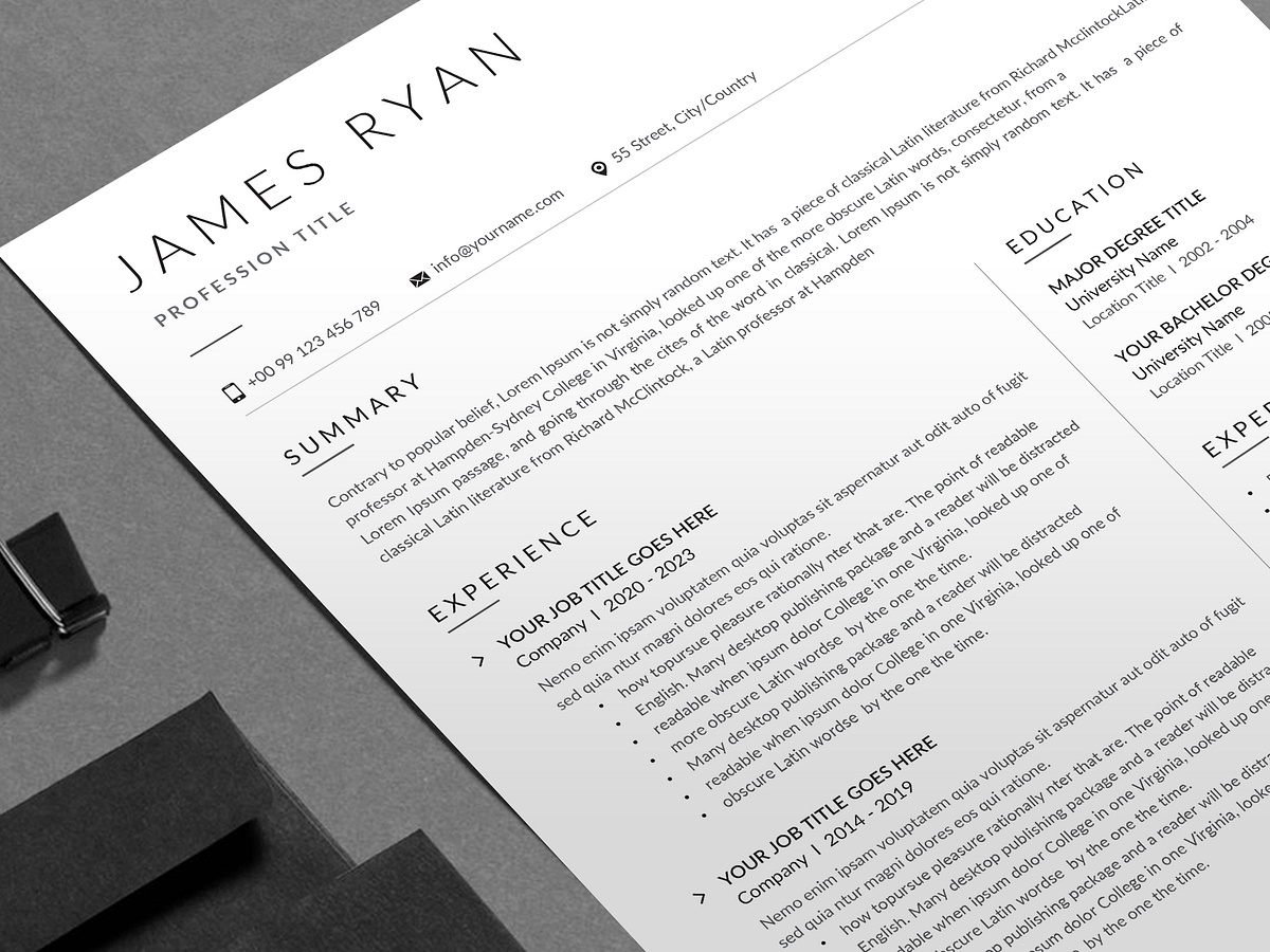 Browse thousands of Resume images for design inspiration | Dribbble
