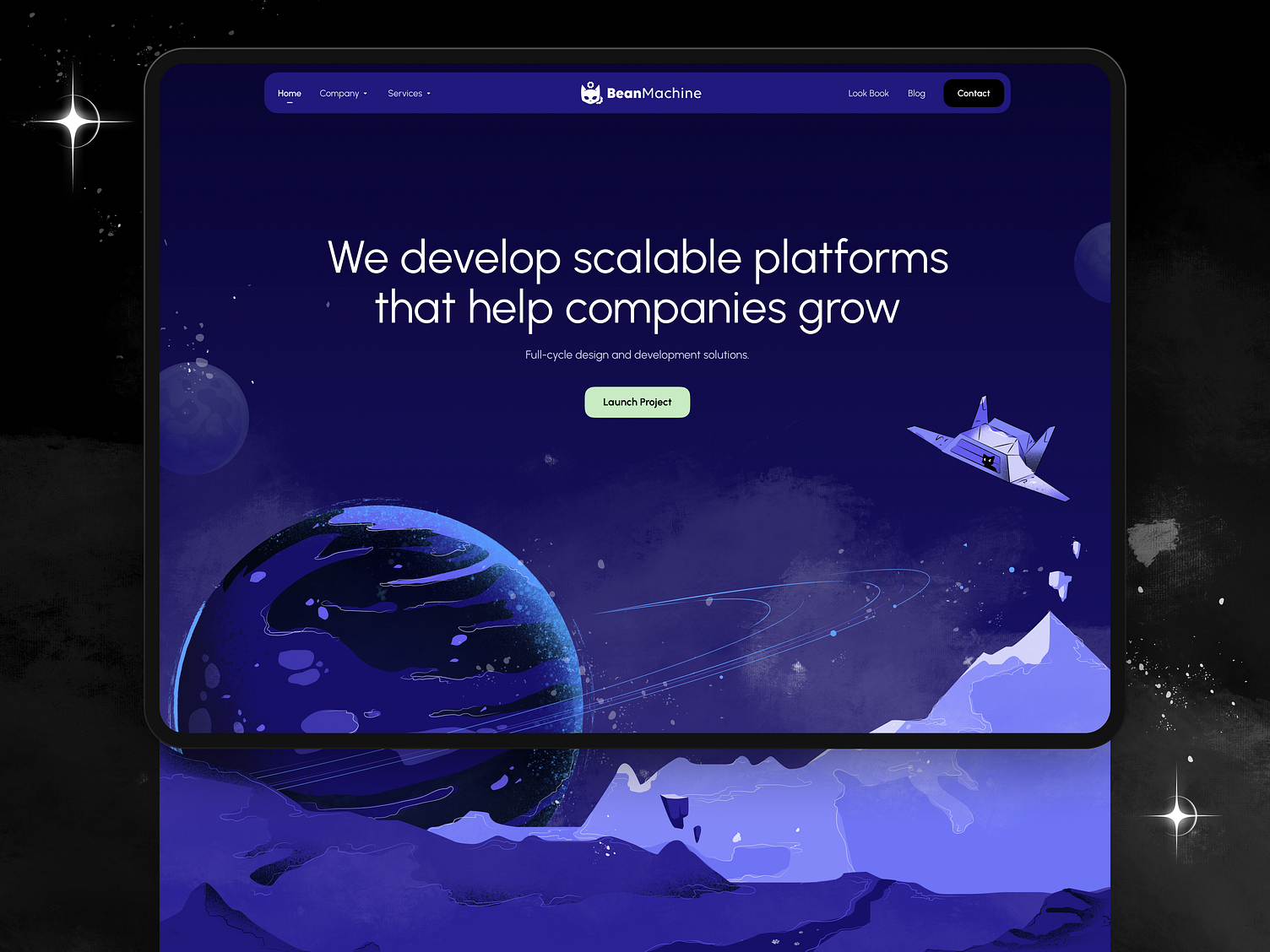 BeanMachine - Home Page by habitat on Dribbble