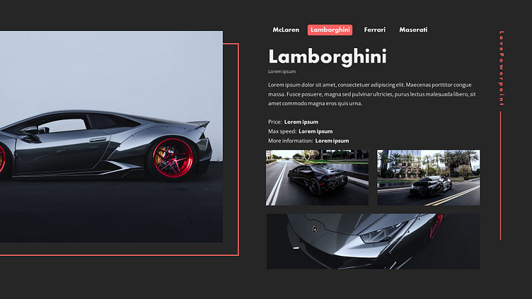 Slide template for present your SuperCar by LovePowerPoint on Dribbble