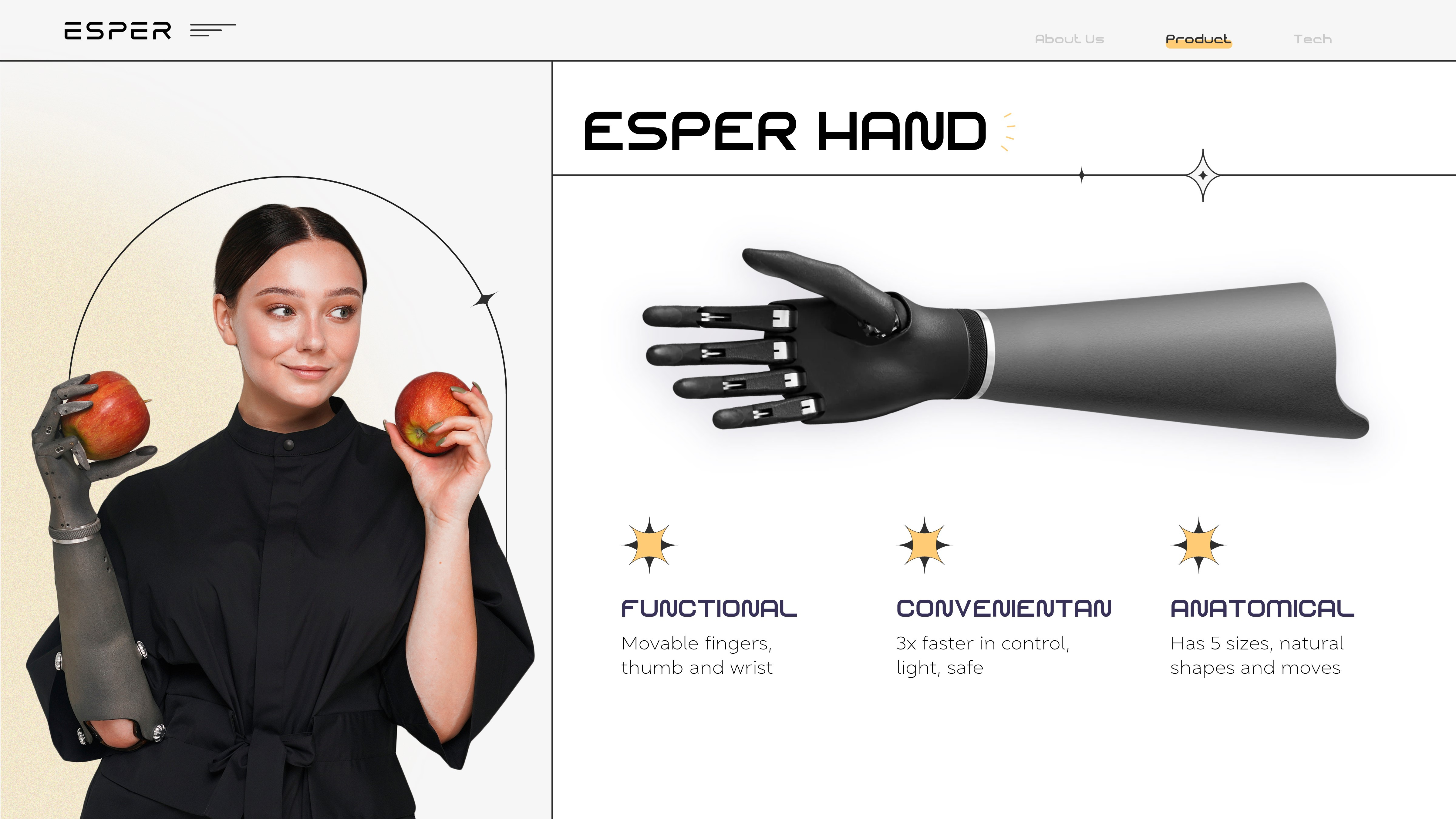 Esper Pitch Deck: bionic hand prosthesis by Rostu on Dribbble