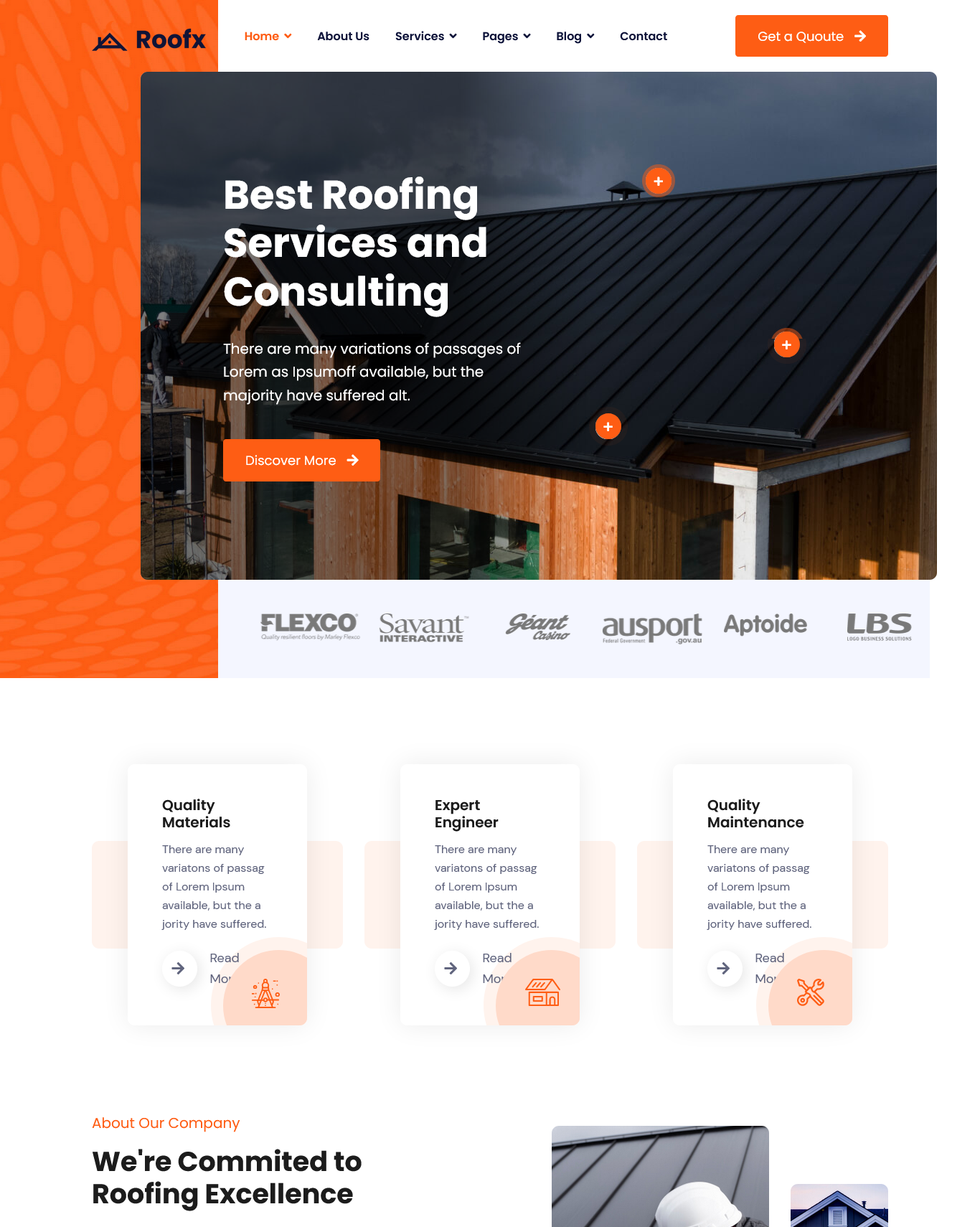 Roofx - Roofing Services Joomla 4 Template by codelayers on Dribbble
