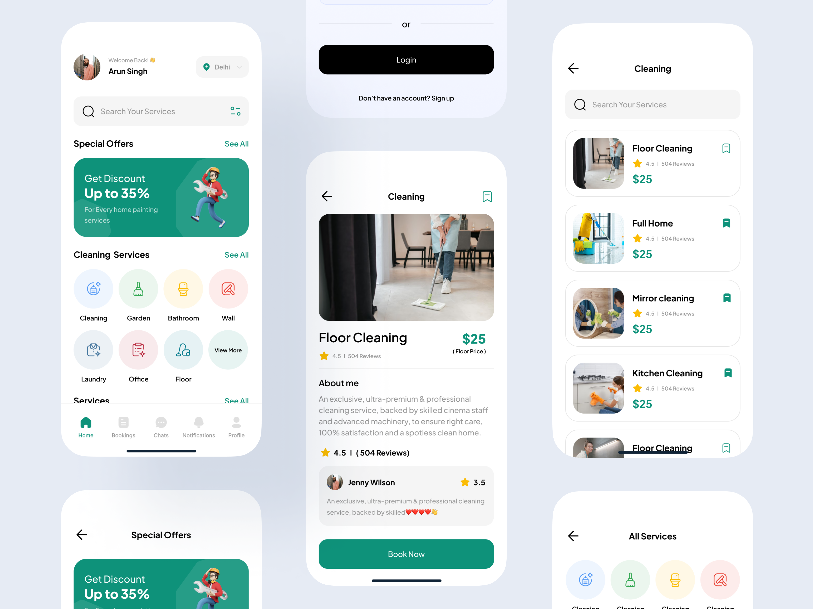 🏠 Home Cleaning Services Mobile App by MadTom Lab on Dribbble