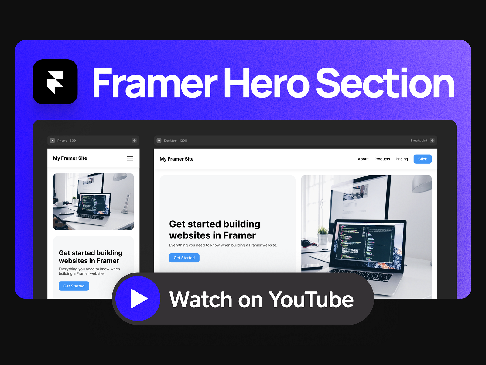 Create a Website Hero Section in Framer | YouTube Tutorial by Soren Iverson on Dribbble