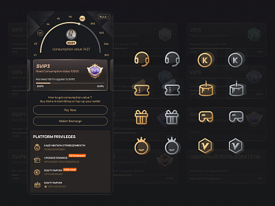 VIP member page/icon by xiaoxin on Dribbble