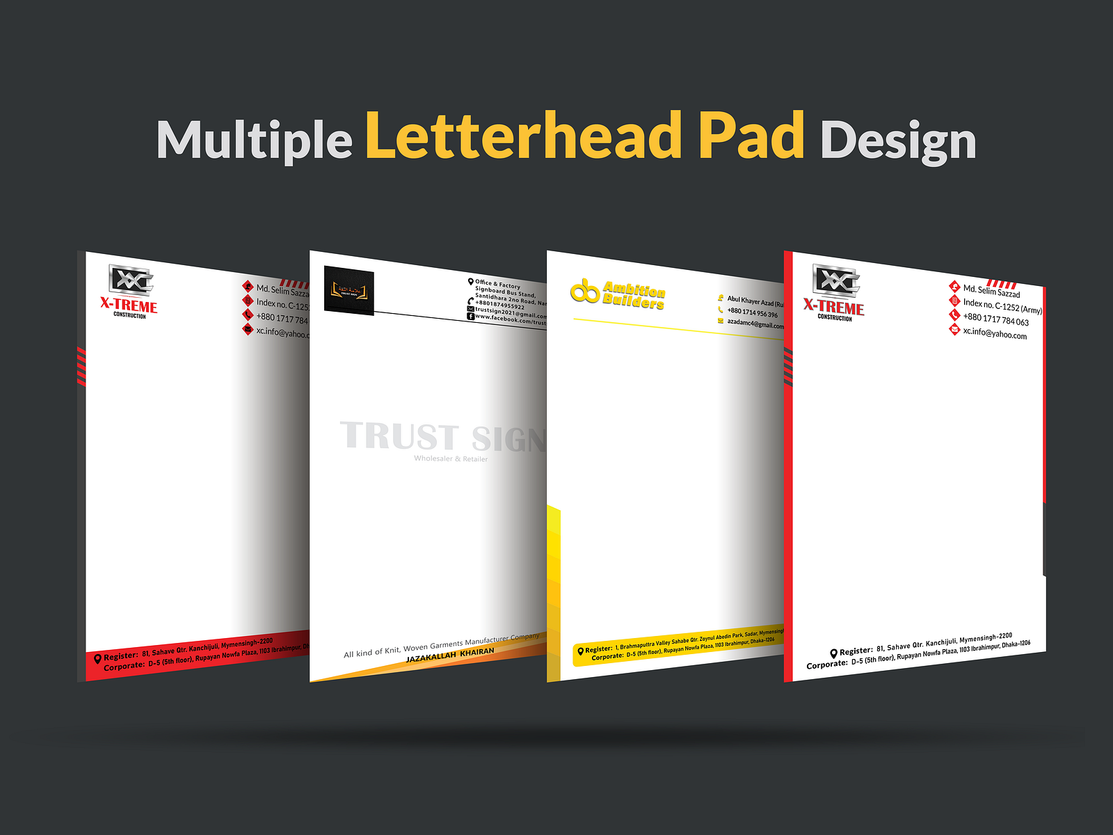 Letterhead Pad Design | Creative Stationery by Md Hasibul Haque on Dribbble