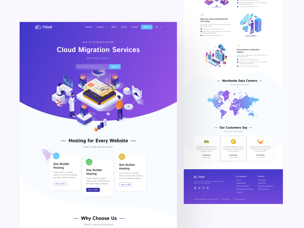 Cloud - Website design for cloud storage startup by Sagar Jikadara on ...