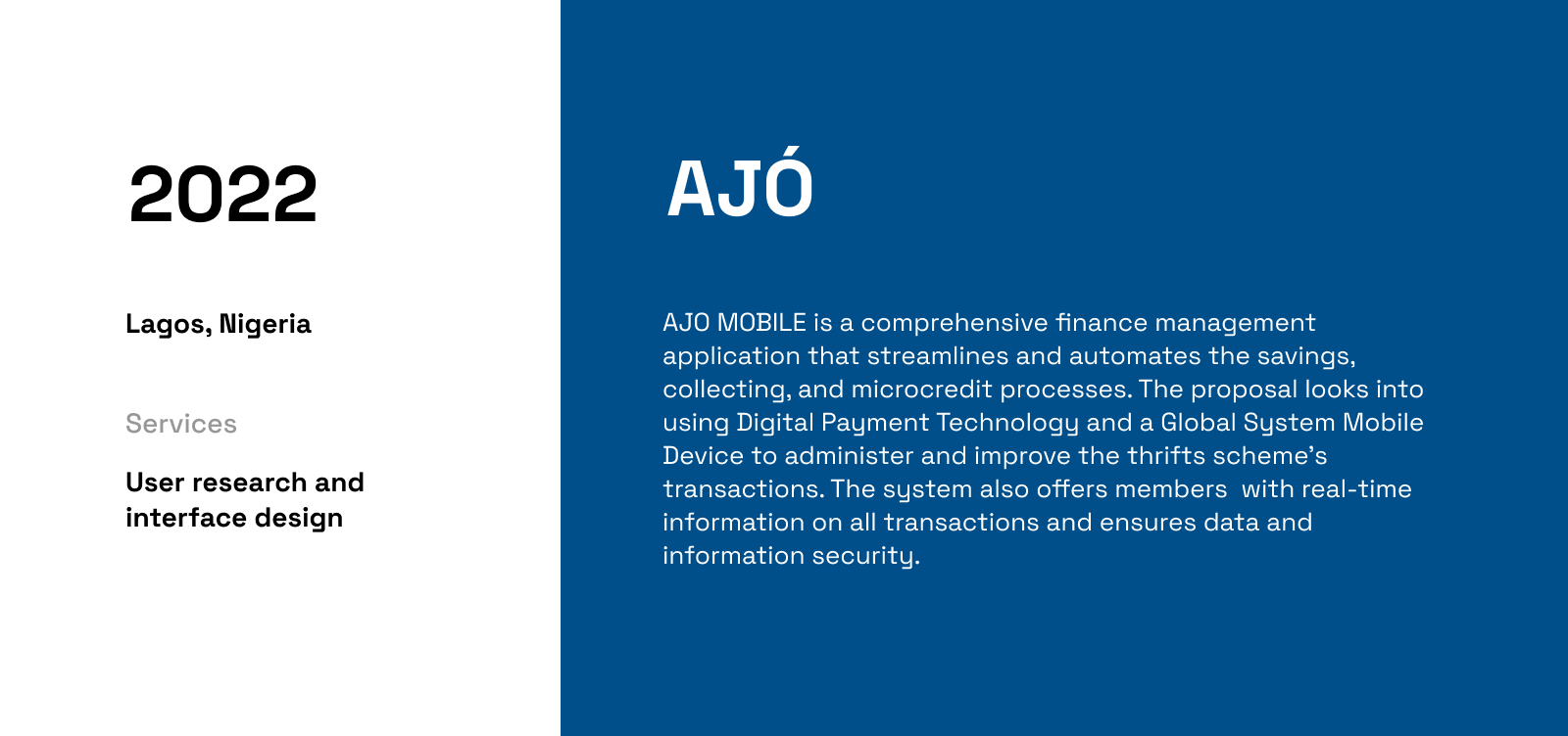 AJO | Fintech savings platform by Ola Jacobs on Dribbble