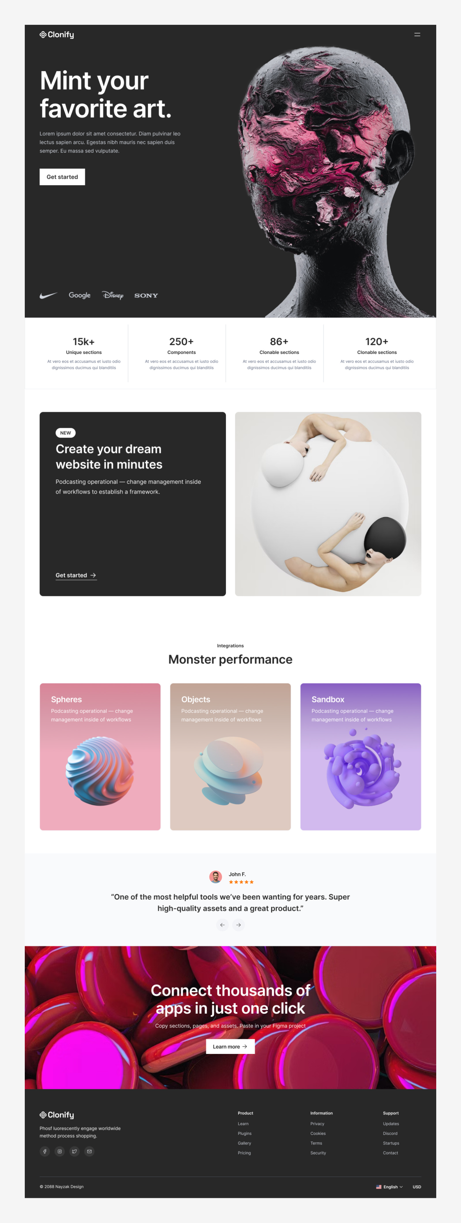 Tool Landing Page — Clonify by Clonify on Dribbble