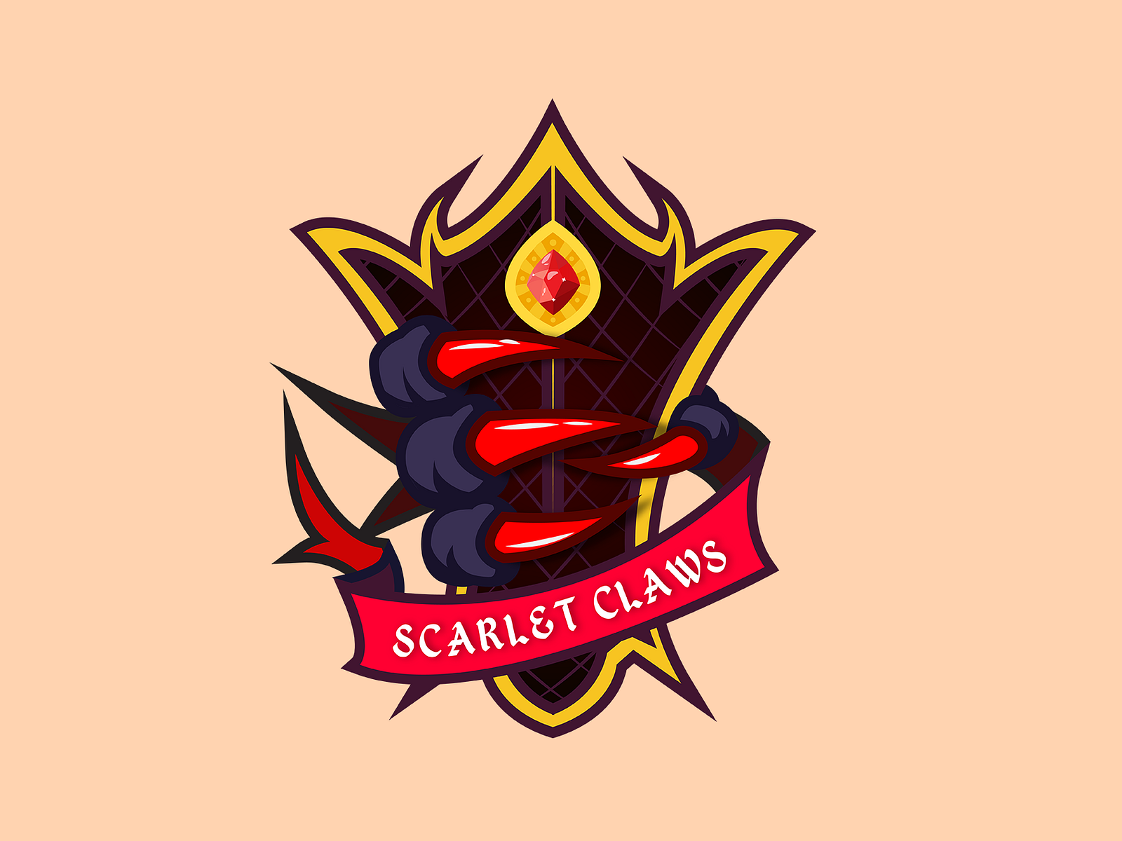 Scarlet Claws Logo Emblem by Ujjiban Hazarika on Dribbble