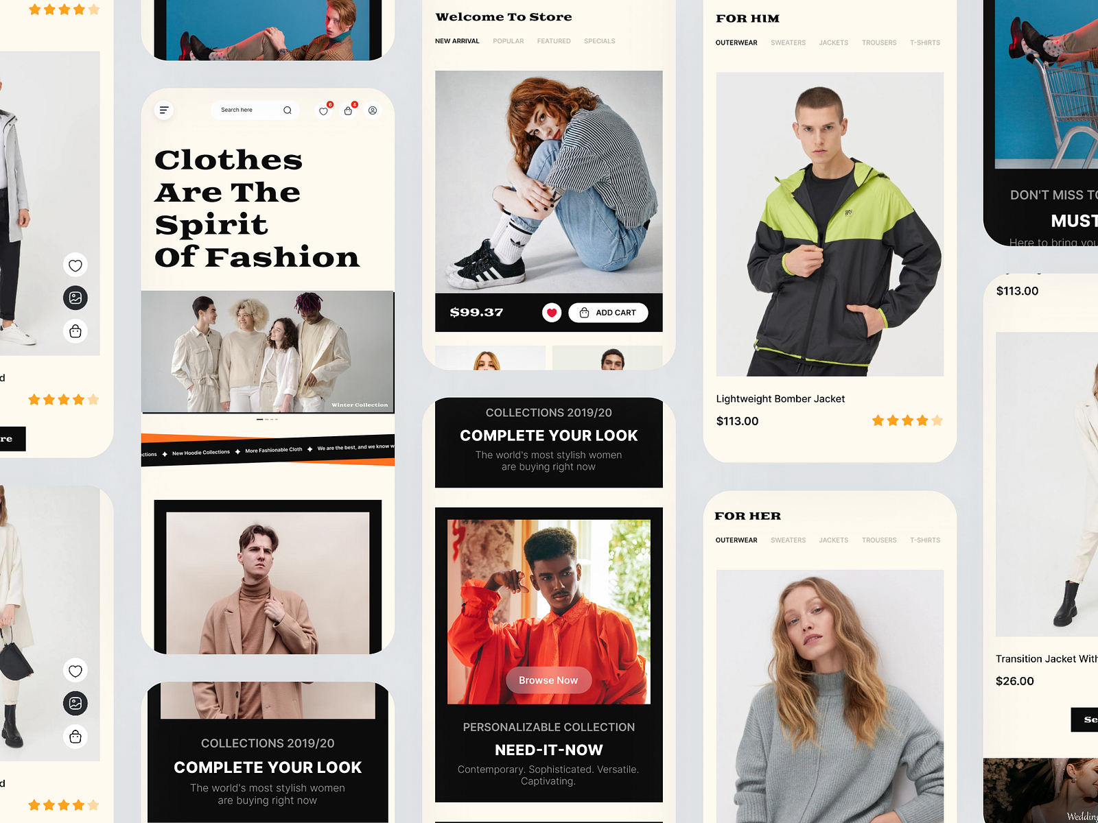 Clothing Fashion Web Responsive by Jabel | UIUX & Web Design on Dribbble