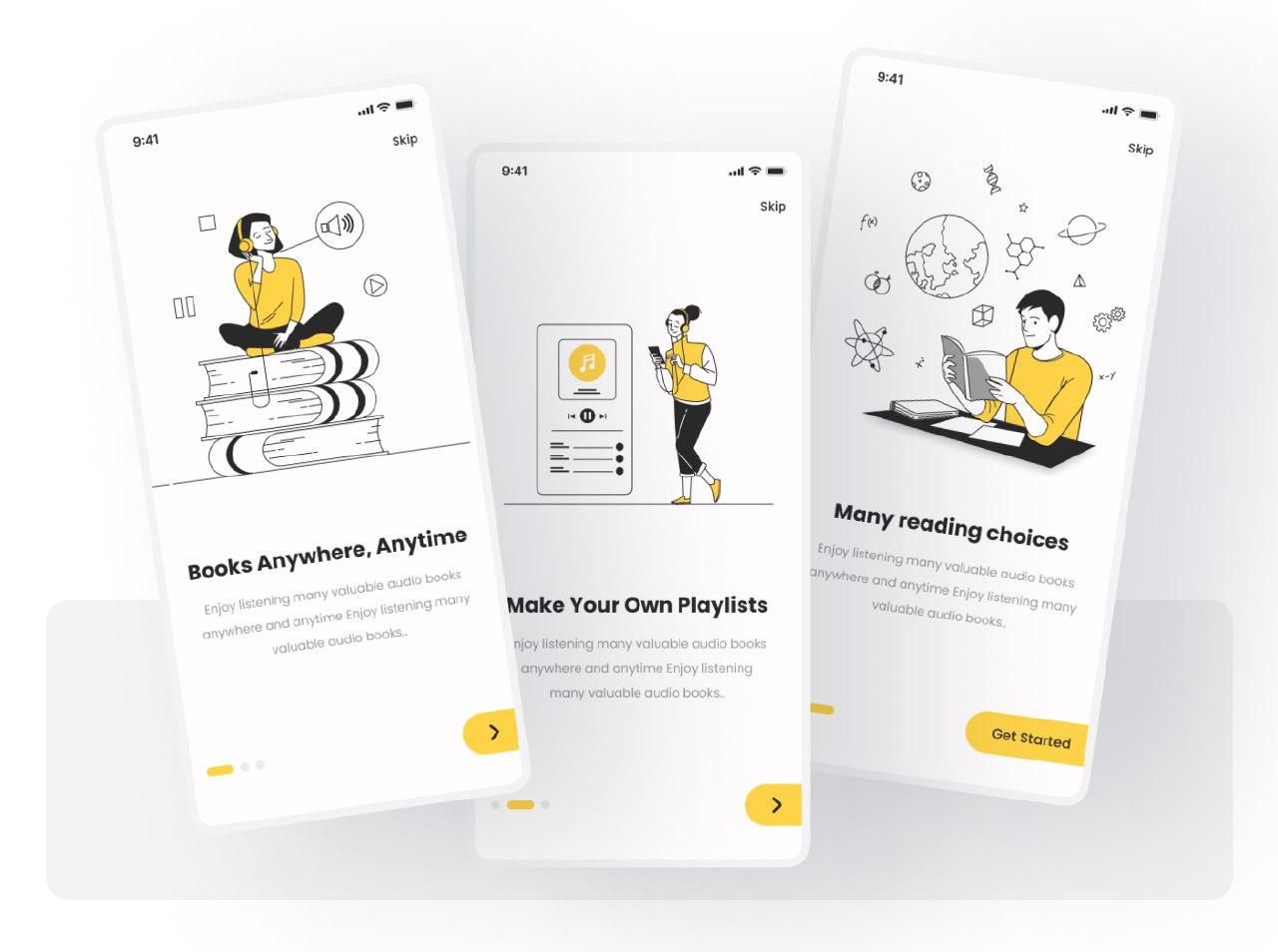 Onboarding screens ui design by Mai Haggag on Dribbble