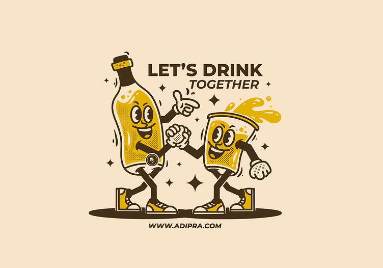 Alcohol mascot character by adipra std on Dribbble