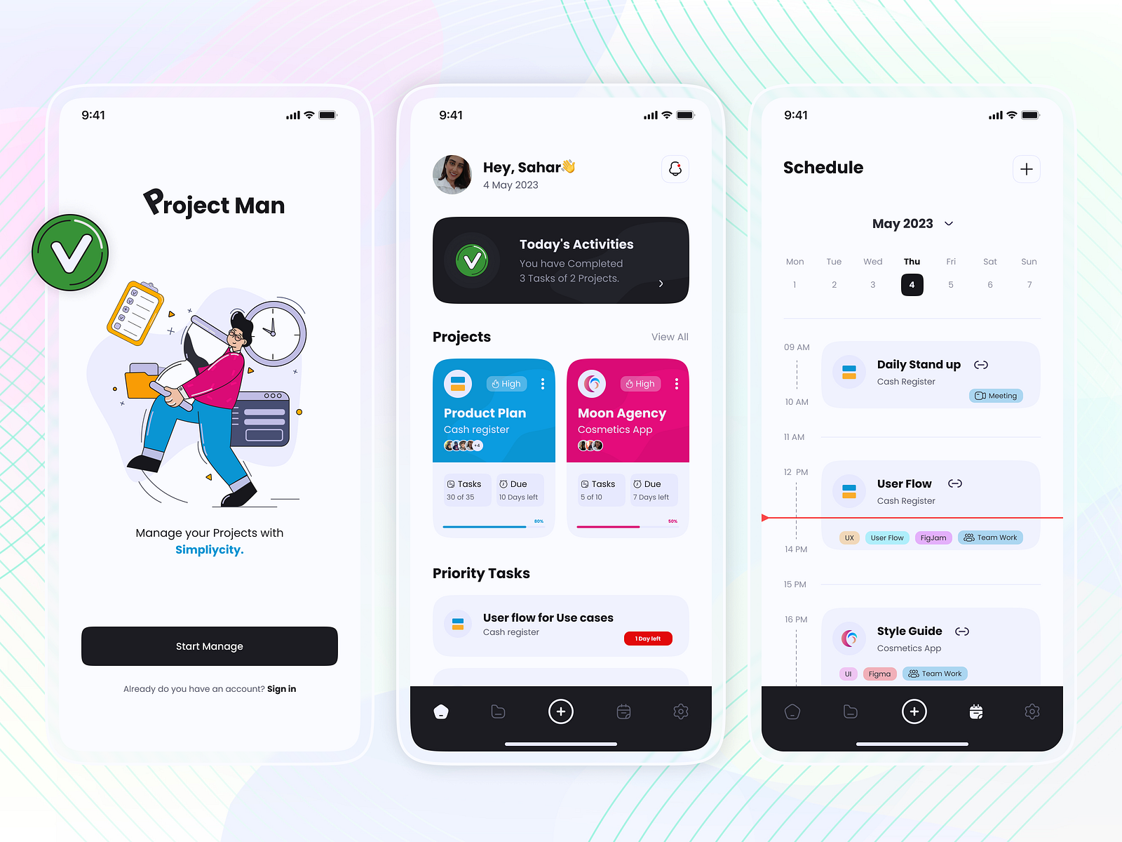 Project and Task Management App - Part1 by Sahar Men ☘ on Dribbble