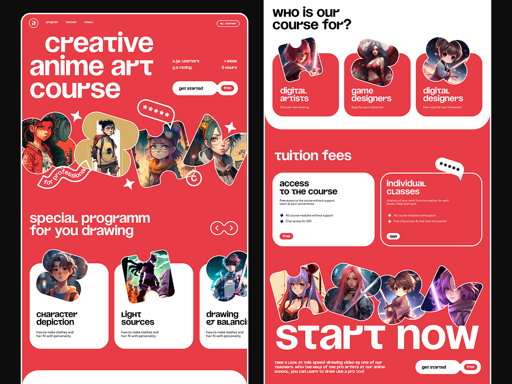 Browse thousands of Anime Website images for design inspiration | Dribbble
