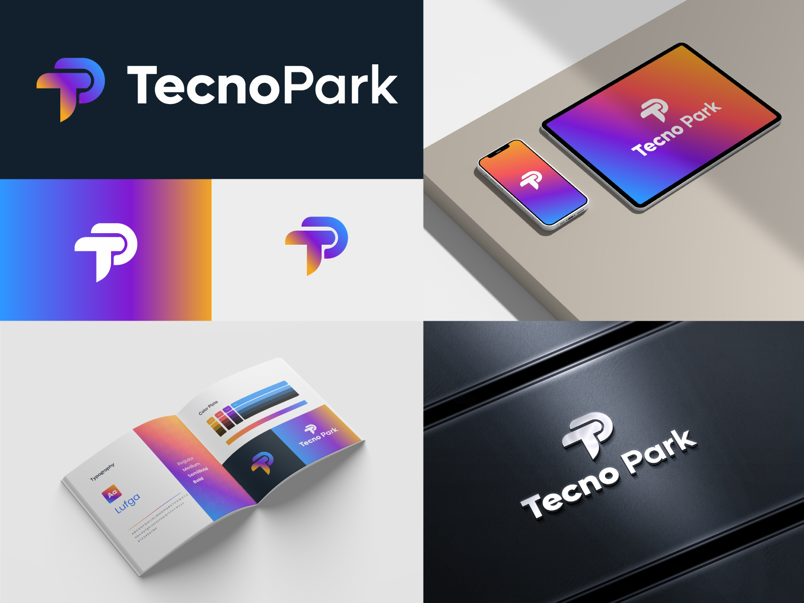 TecnoPark Digital Agency logo | T+P Letter logo | Visualidentit by ...