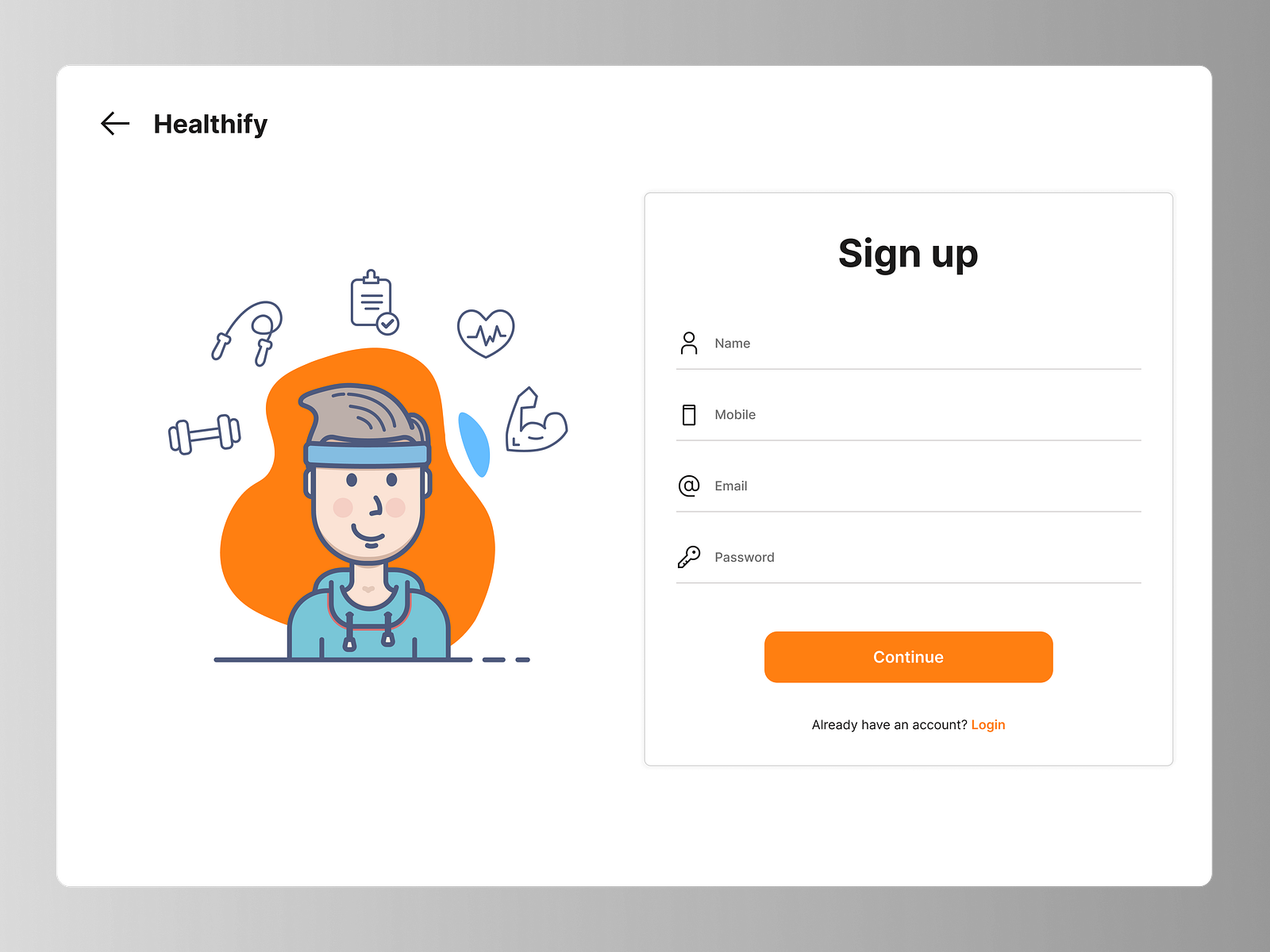 Sign up UI design for web by Vishesh Kachheda on Dribbble