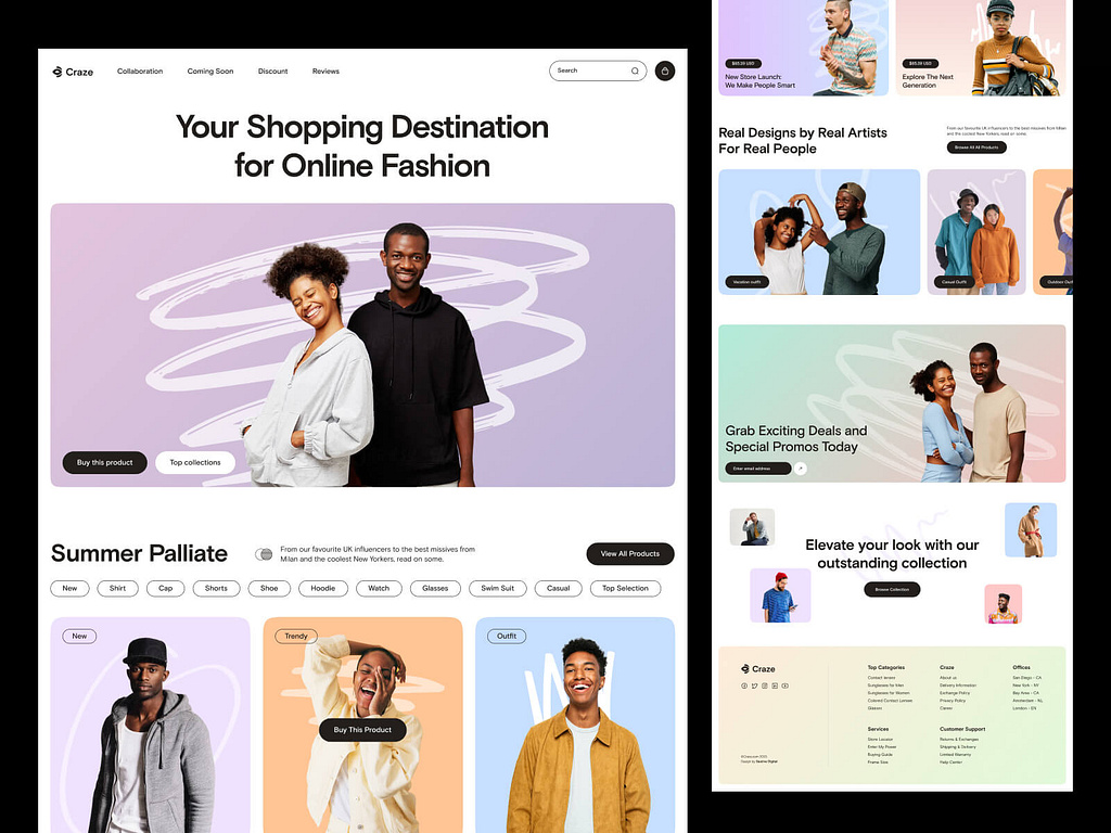 eCommerce Website: Craze Online Shop Landing Page by Subash Chandra for ...