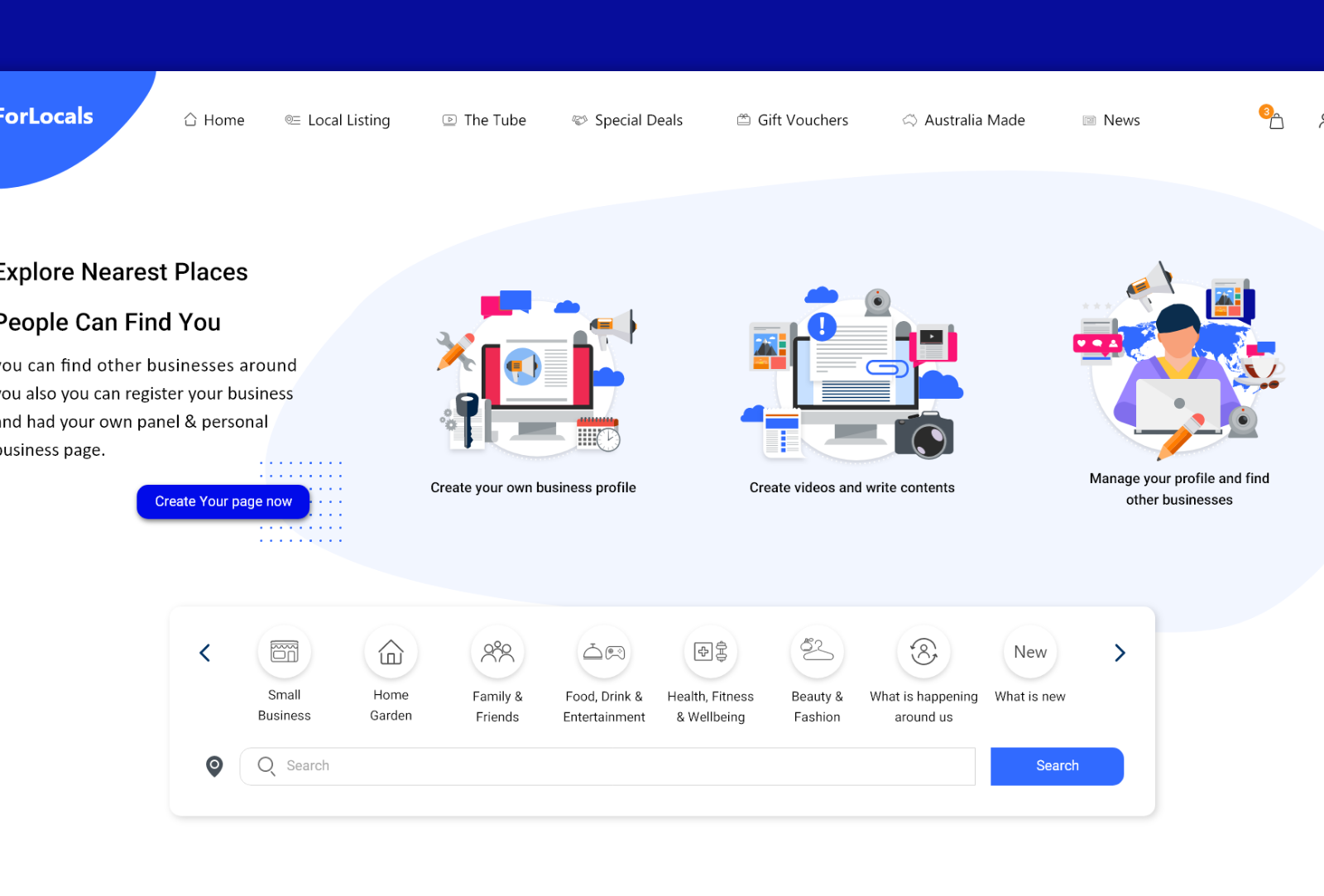 A website that you can explore nearest places & businesses by ali ...