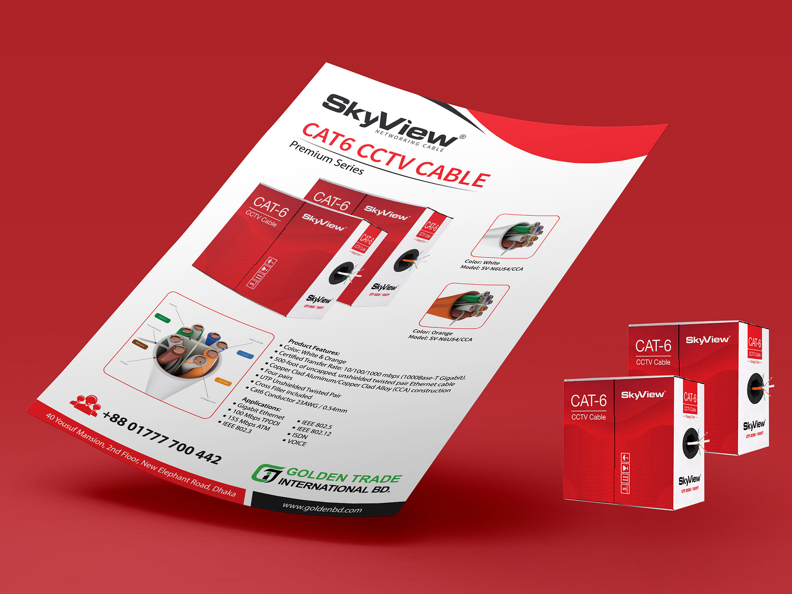 SkyView CCTV Cable Leaflet. by Zia Uddin Ahmed on Dribbble