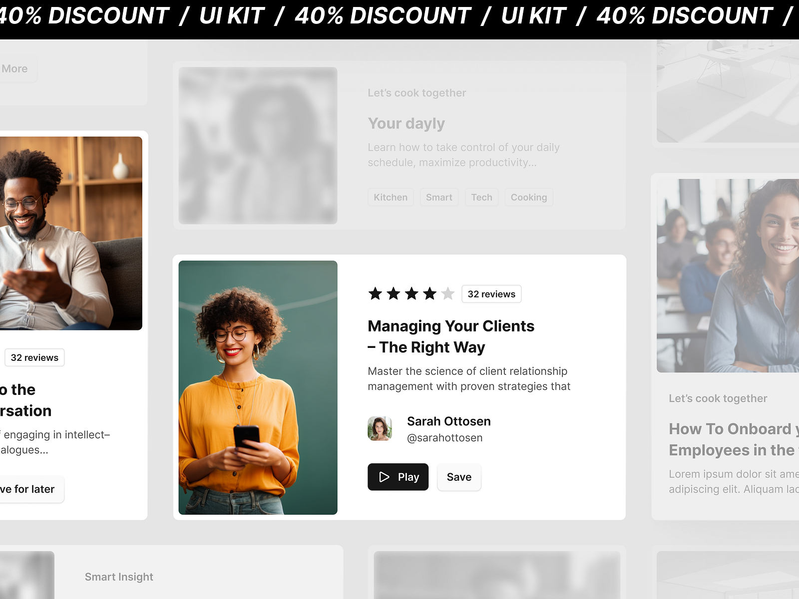 Blog cards | UI kit 💠 by The UI studio on Dribbble