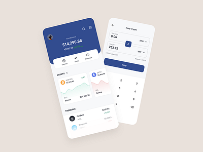 Crypto App UI by Ebenezer Omosuli on Dribbble