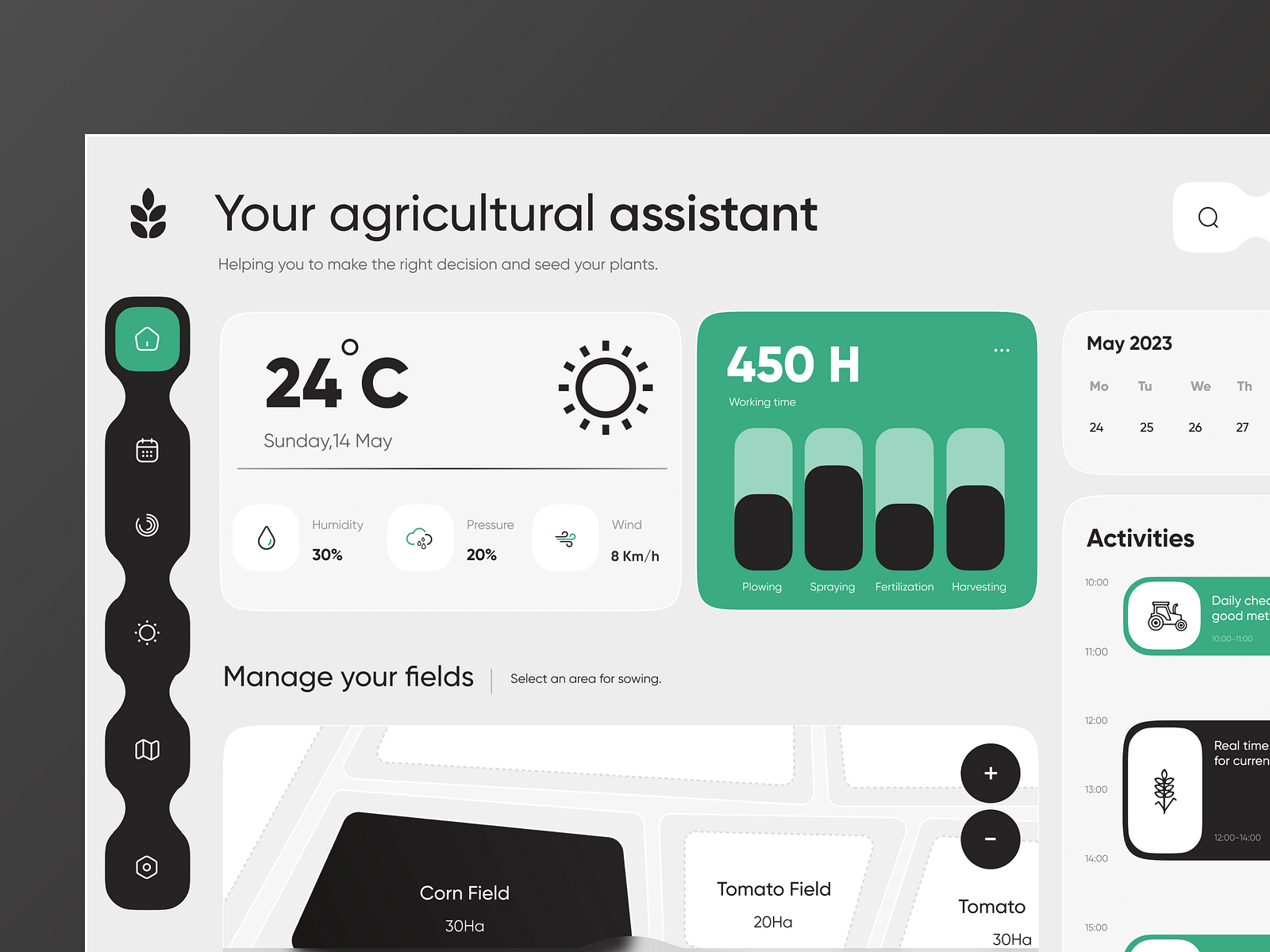 Agriculture Assistant Dashboard by Zahra Mohammadi for Pela Design on ...