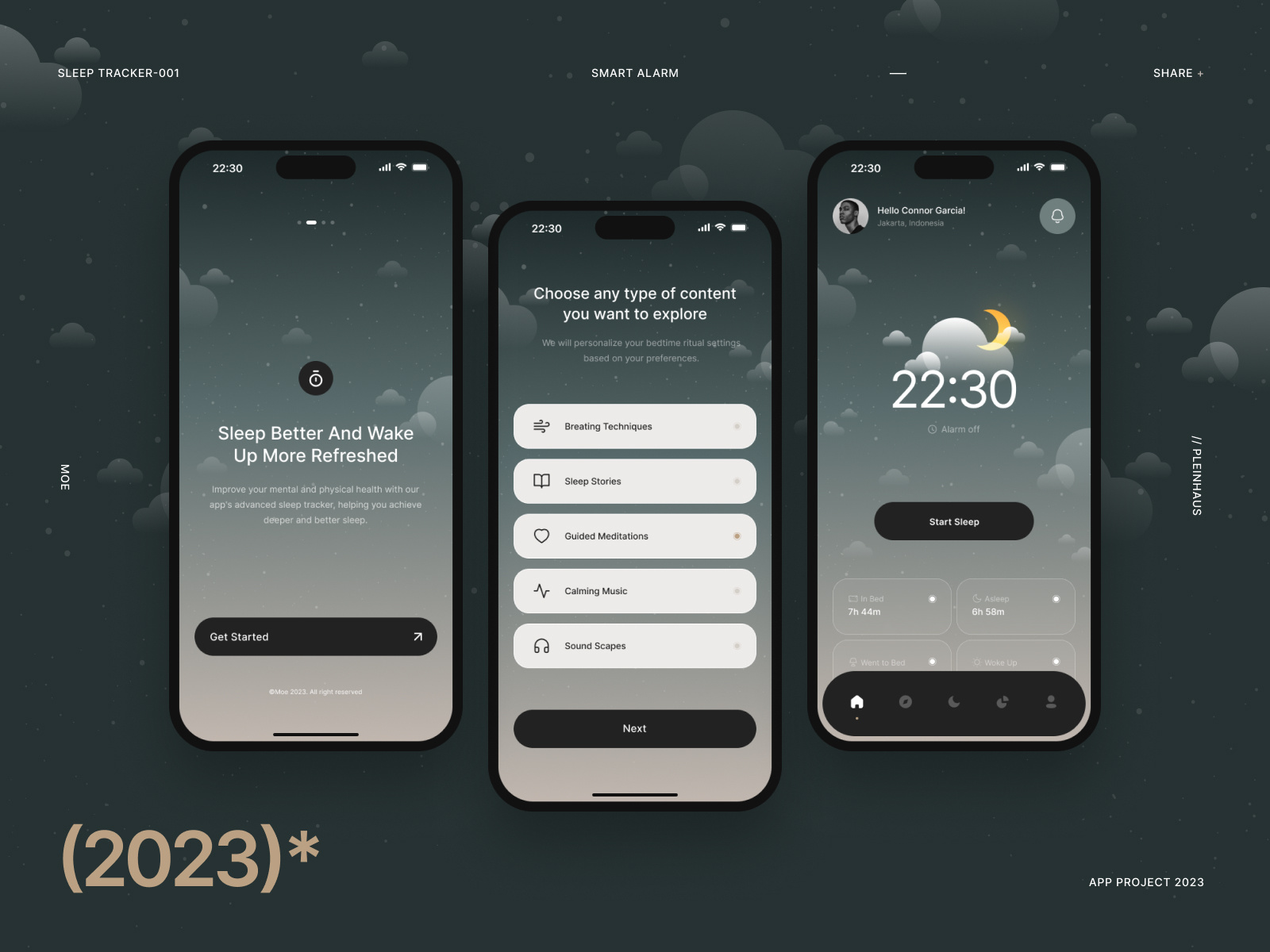 MOE - Sleep Tracker App by Yogha Batara Adiyatma for Pleinhaus Design Bureau on Dribbble