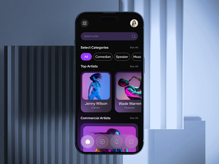 Artist Booking App UI by MQoS UI/UX for MultiQoS on Dribbble